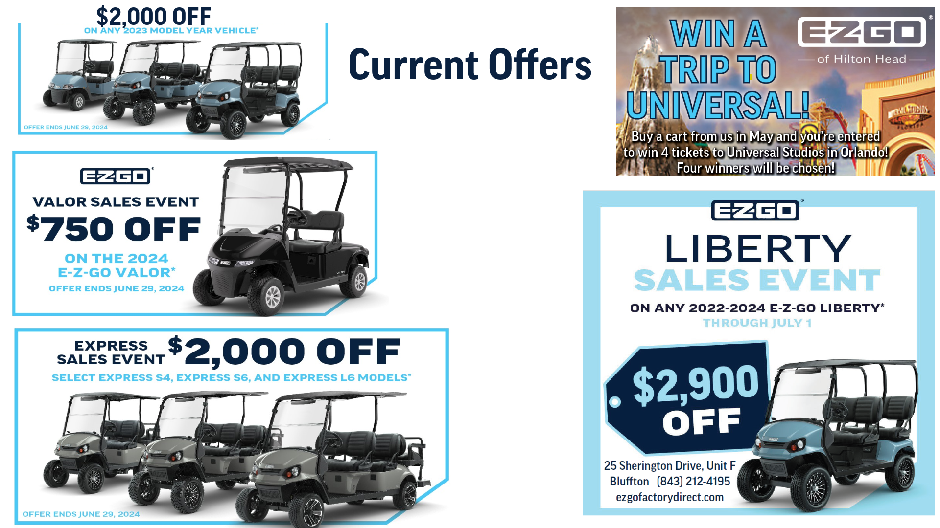 Current Offers | E-Z-GO Factory Direct | Pooler South Carolina